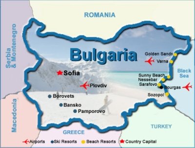 Rent a car Bulgaria airports Sofia, Burgas, Varna, Plovdiv.
